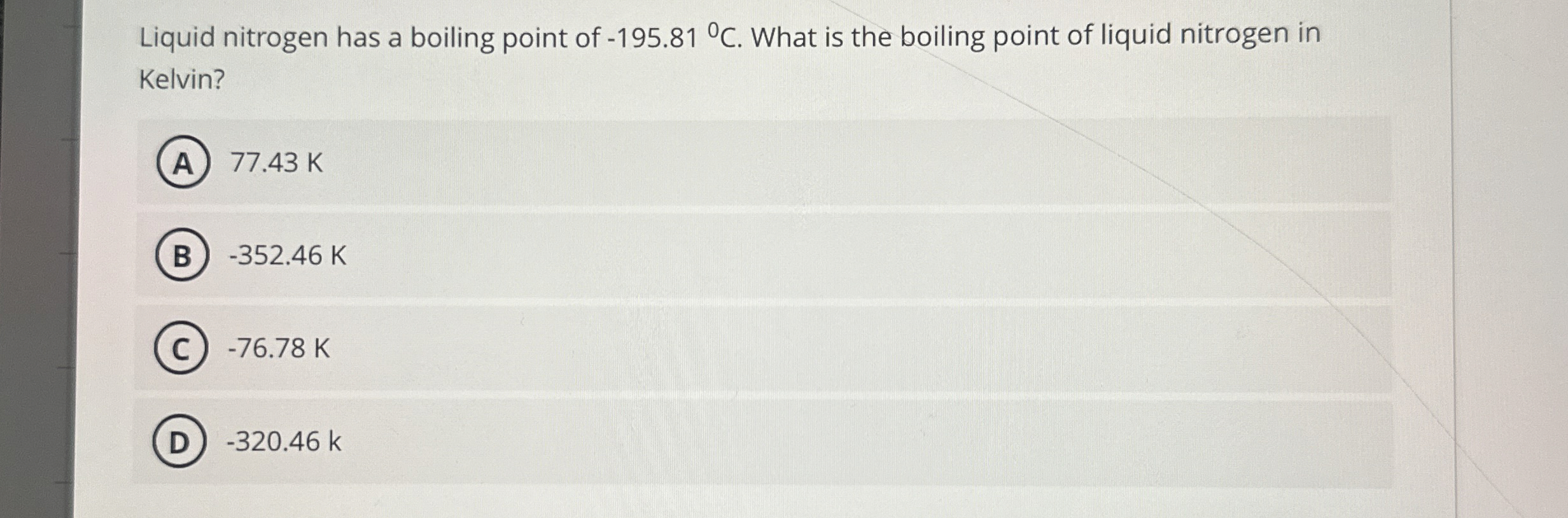 High Quality SOLUTION Liquid nitrogen has a boiling point of -195.81°C. | Chegg.com