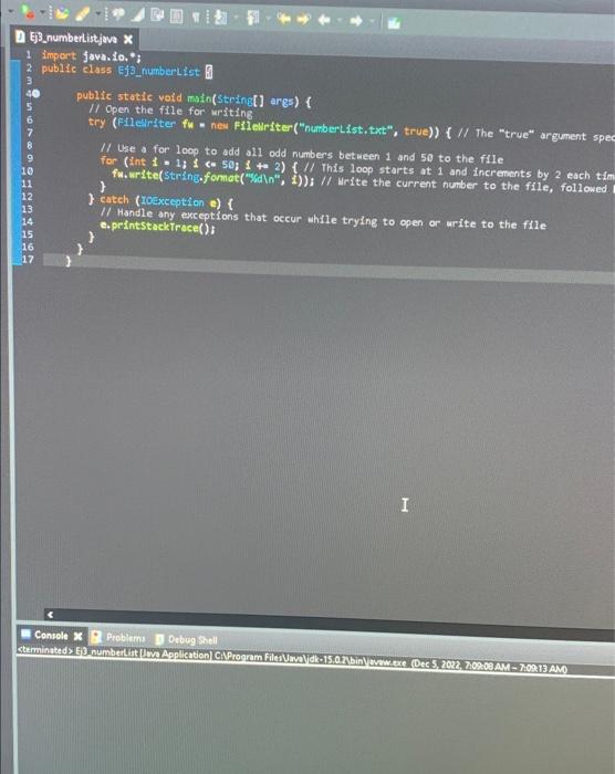 Solved Write code in java that does the following: Open a | Chegg.com
