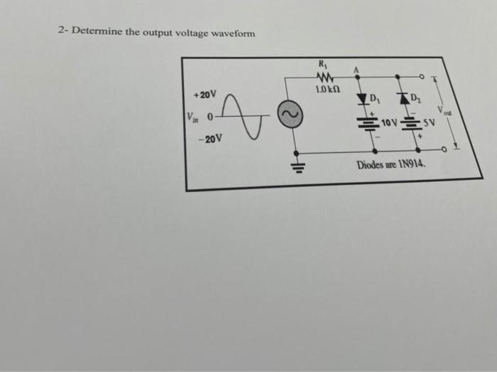 Solved 2- Determine the output voltage waveform | Chegg.com