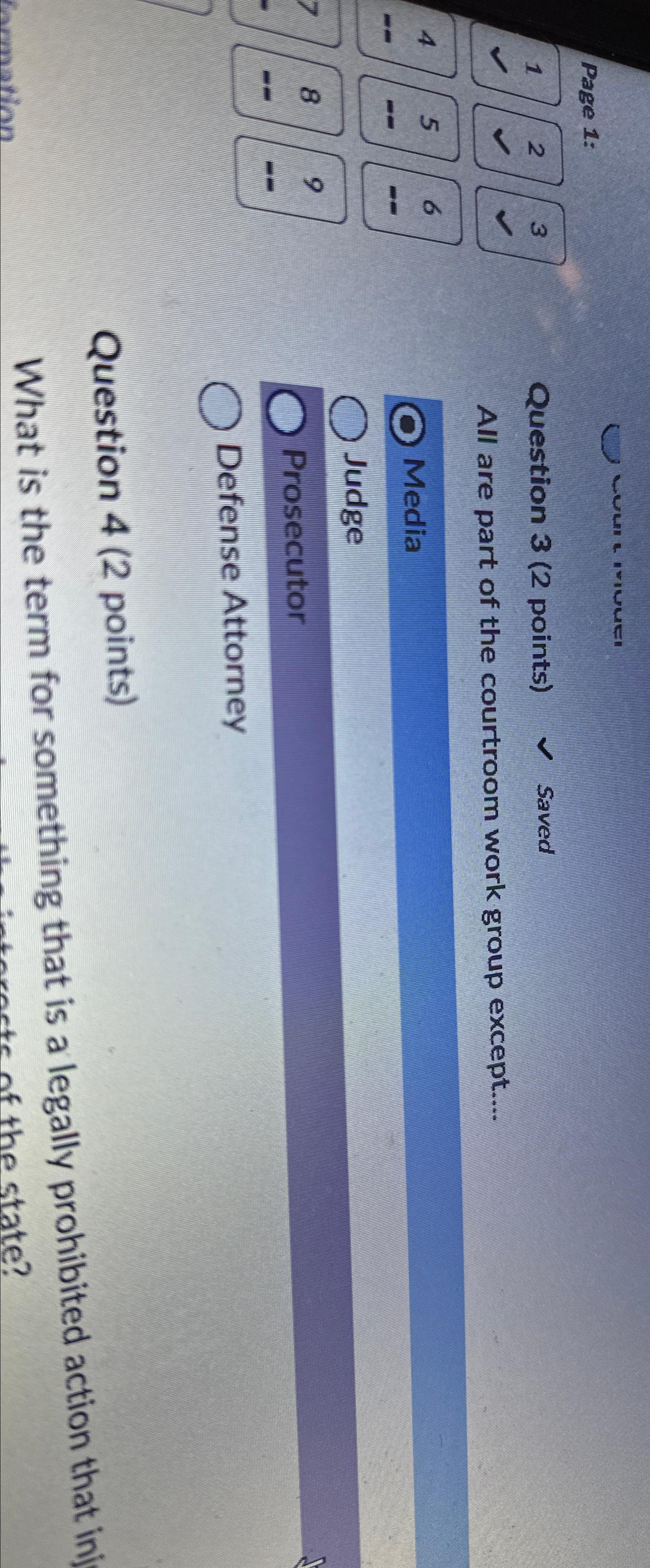 Solved Page 1:Question 3 ( 2 ﻿points)SavedAll are part of | Chegg.com