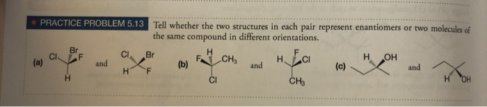 Solved CI Tell whether the two structures in each pair | Chegg.com