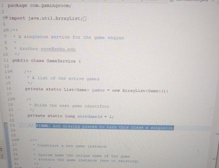 Solved 1 ﻿package com.gasingroom:2thpott Java, ut 11. | Chegg.com
