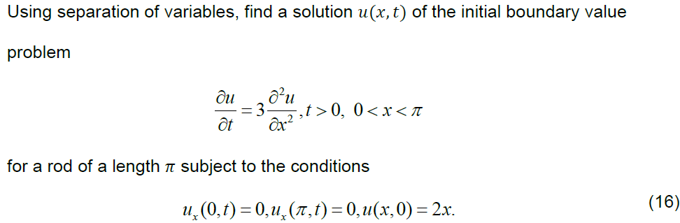 Solved Using Separation Of Variables Find A Solution Uxt 6109