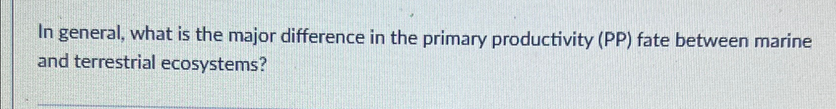 Solved In general, what is the major difference in the | Chegg.com
