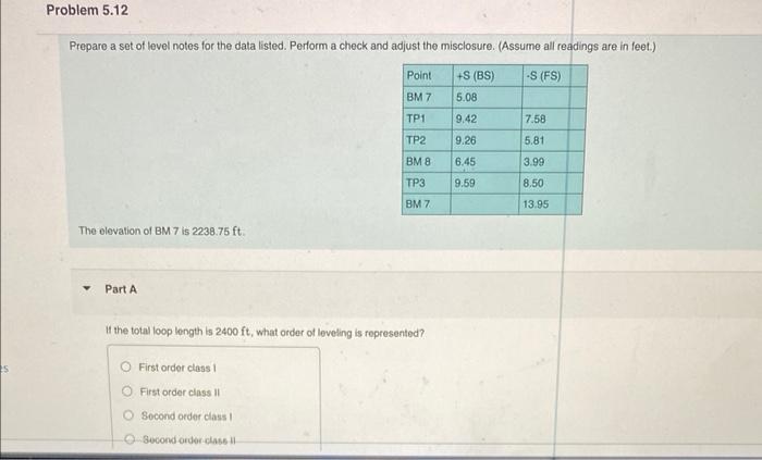Solved Prepare a set of level notes for the data listed. | Chegg.com