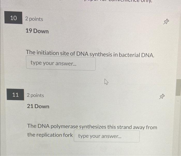 Solved The initiation site of DNA sunthesis in bacterial | Chegg.com