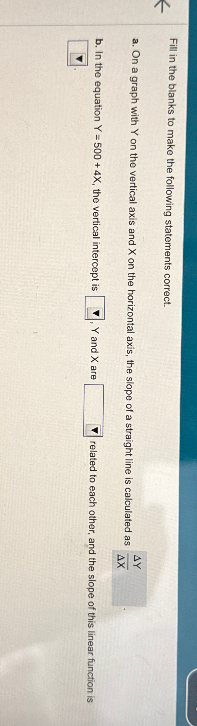 Solved Fill in the blanks to make the following statements | Chegg.com