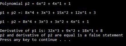 r Tasks: Create a class Polynomial that has the | Chegg.com