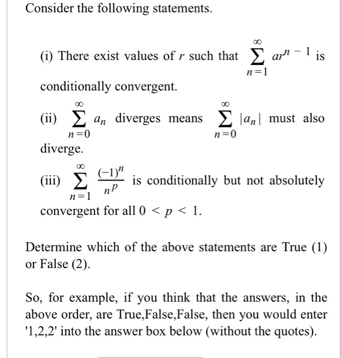 Solved Consider the following statements. (i) There exist | Chegg.com