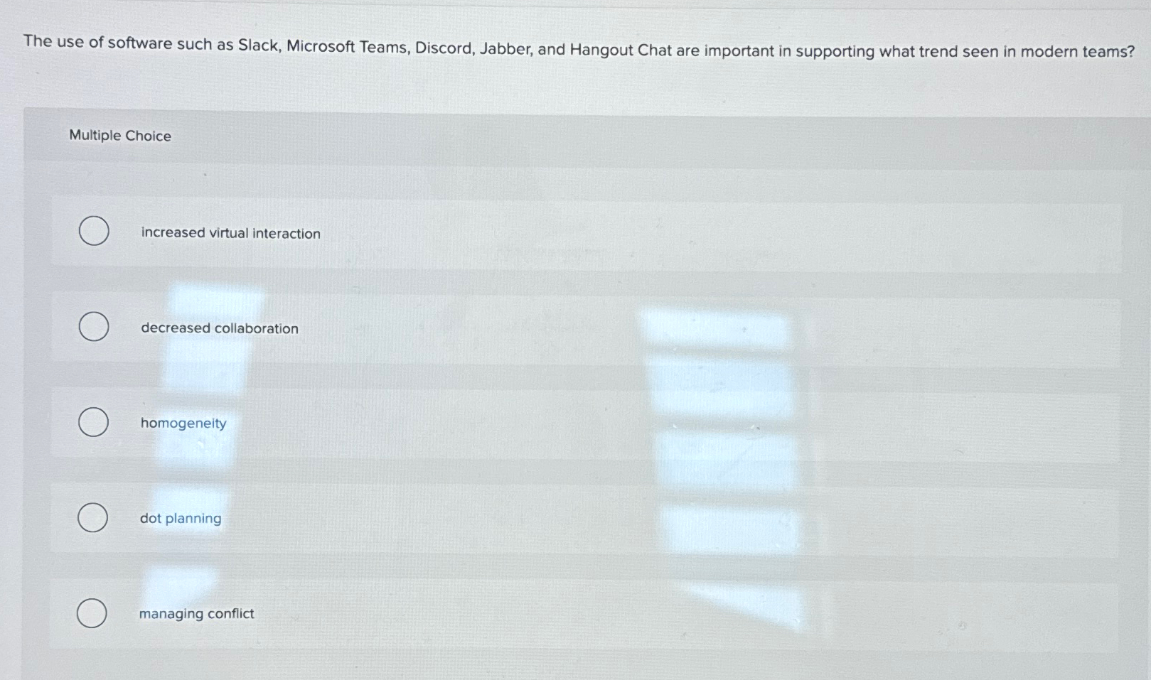 Solved The use of software such as Slack, Microsoft Teams, | Chegg.com