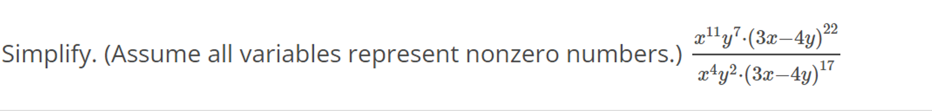 Solved Simplify. (Assume all variables represent nonzero | Chegg.com