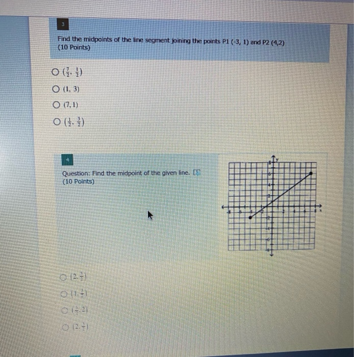 Solved 1 Solve the Problem: Find the other endpoint of the | Chegg.com
