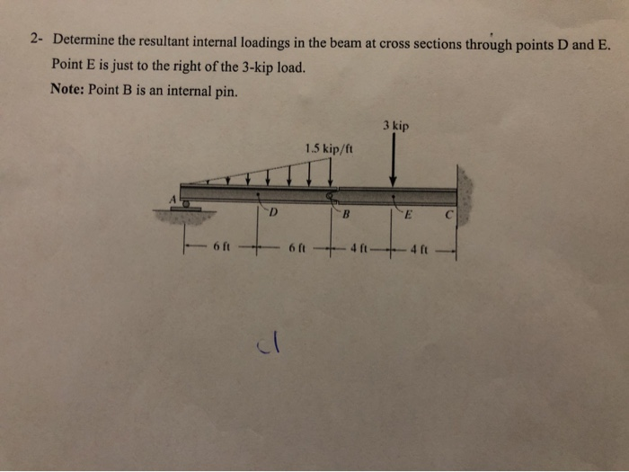 Solved 2- Determine the resultant internal loadings in the | Chegg.com