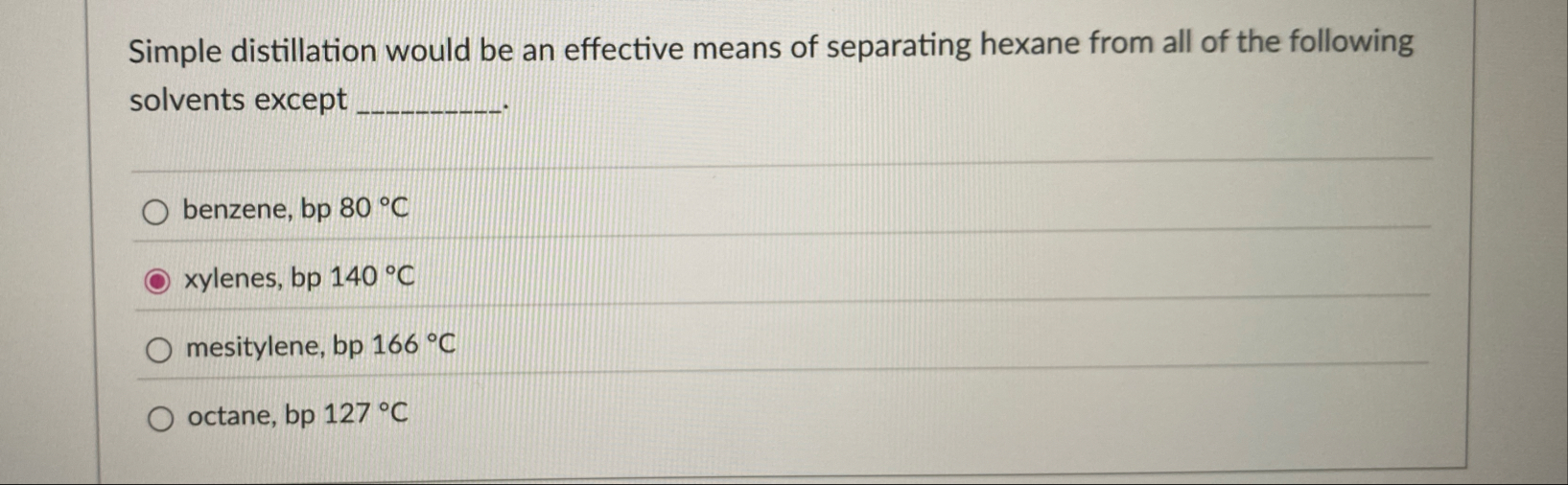 Solved Simple distillation would be an effective means of | Chegg.com