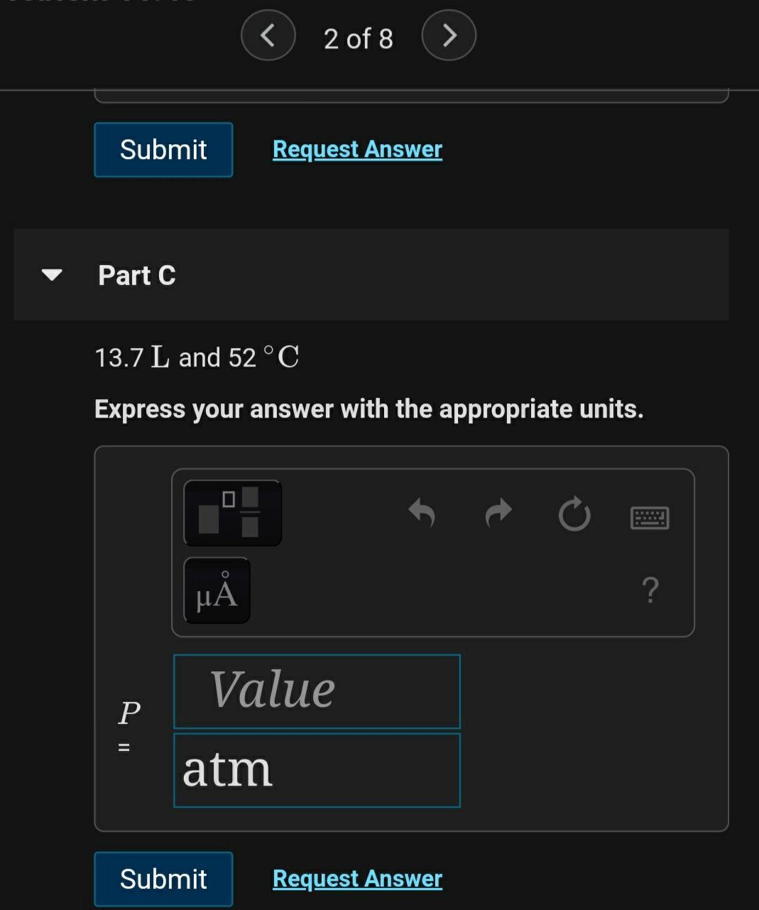Solved 1 of 8 > All pressure-volume-temperature | Chegg.com