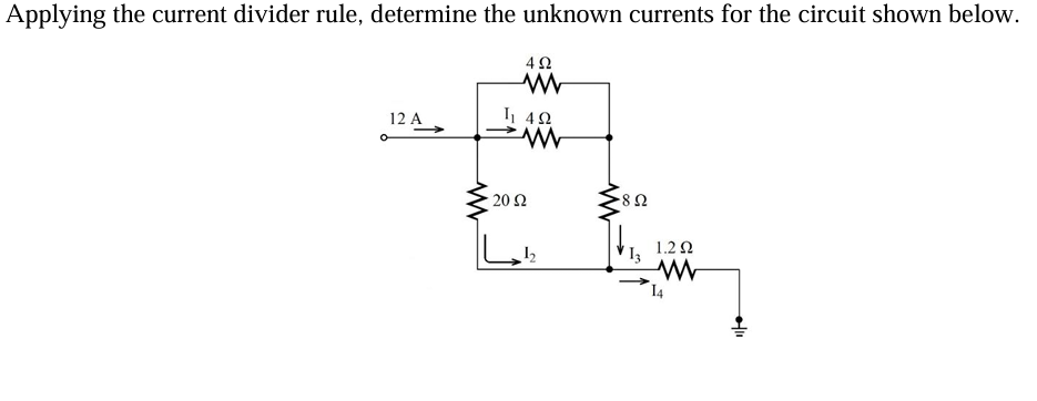 Solved Applying the current divider rule, determine the | Chegg.com