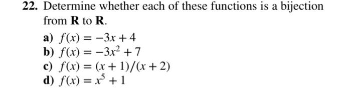 Solved 12. Determine whether each of these functions from Z | Chegg.com