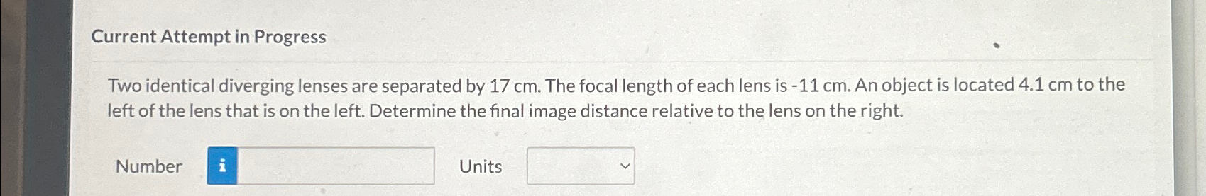 Solved Current Attempt in ProgressTwo identical diverging | Chegg.com