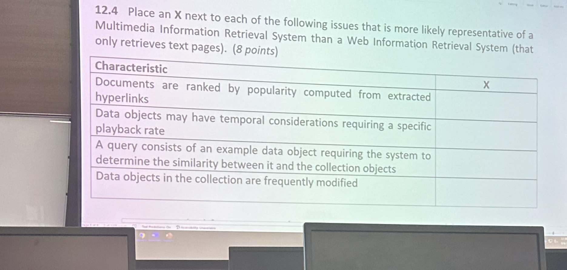 Solved 12.4 ﻿Place an X next to each of the following issues | Chegg.com