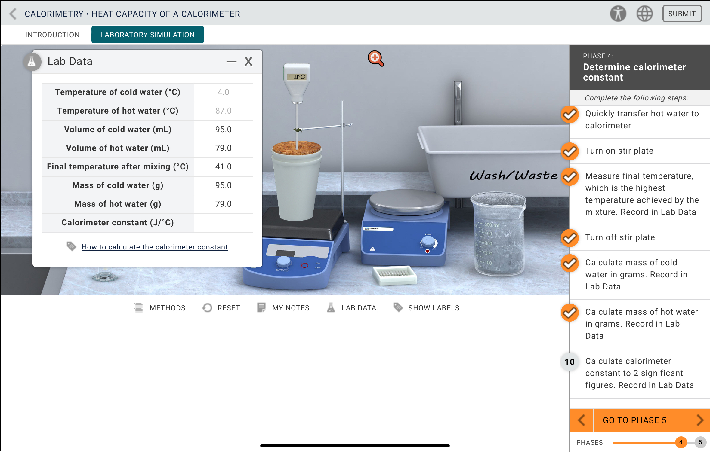 Solved CALORIMETRY * ﻿HEAT CAPACITY OF A | Chegg.com
