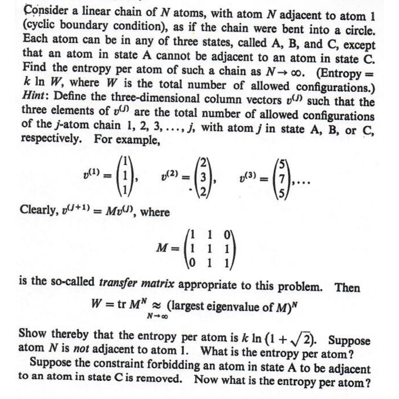 Solved Consider a linear chain of N ﻿atoms, with atom N | Chegg.com