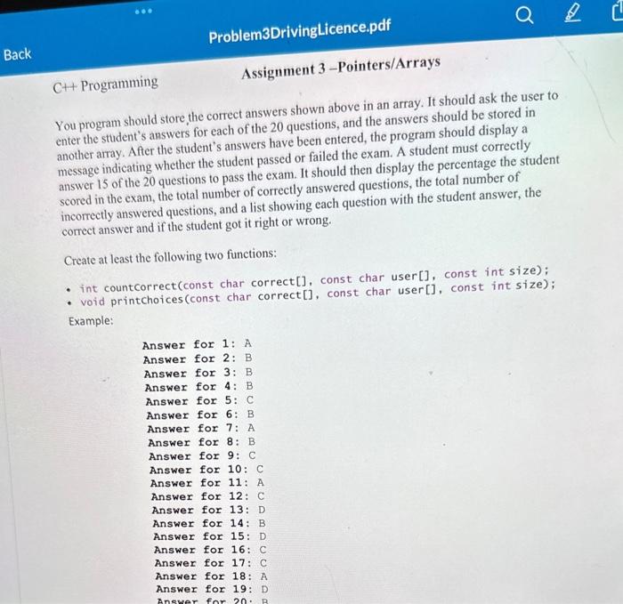 Solved Please code in C++ using at least the following two | Chegg.com