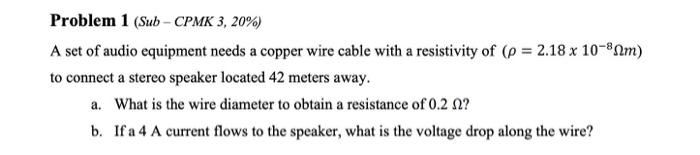 Solved Problem 1 (Sub - CPMK 3, 20%) A set of audio | Chegg.com