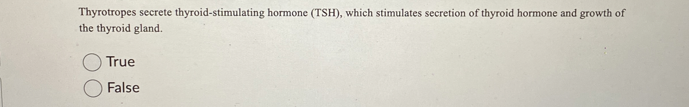 Solved Thyrotropes secrete thyroid-stimulating hormone | Chegg.com