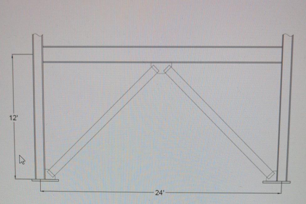 Solved 12 249 4. The Ordinary Concentric Braced Frame | Chegg.com