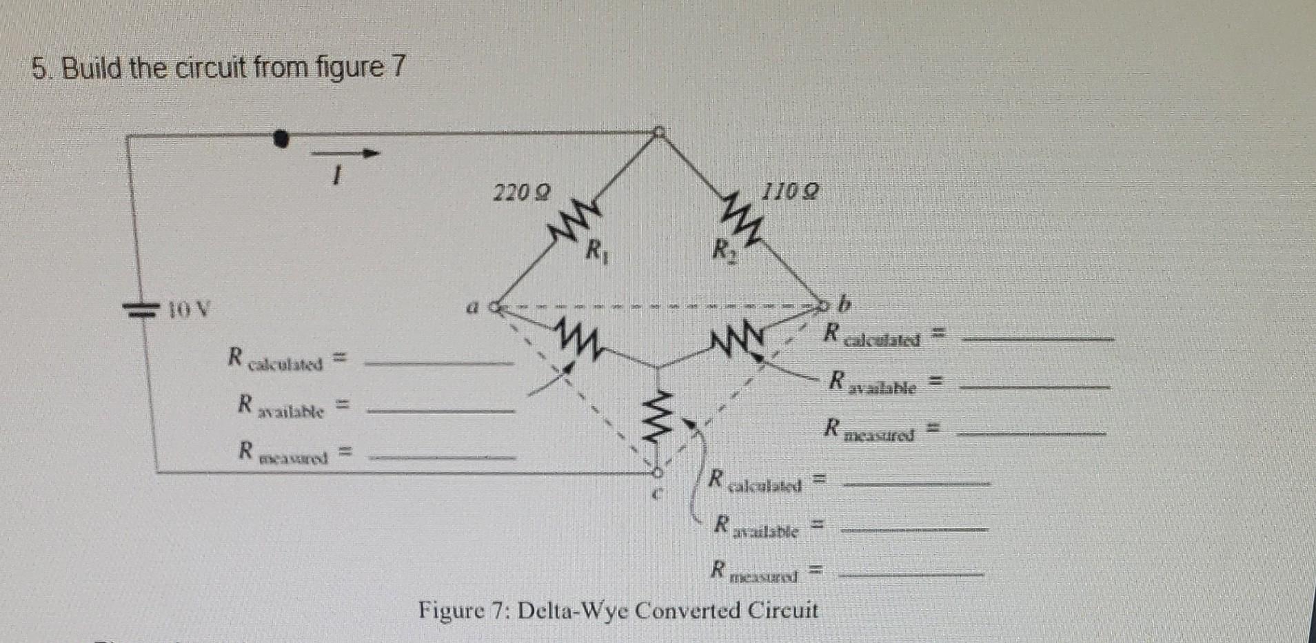 Solved 5. Build the circuit from figure 7 Figure 7: Delta-W | Chegg.com