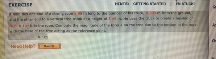 Solved EXERCISE HINTS: GETTING STARTED I'M STUCKI A man tles | Chegg.com