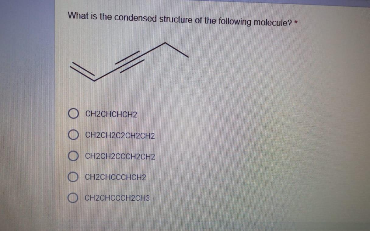 Solved What is the condensed structure of the following | Chegg.com