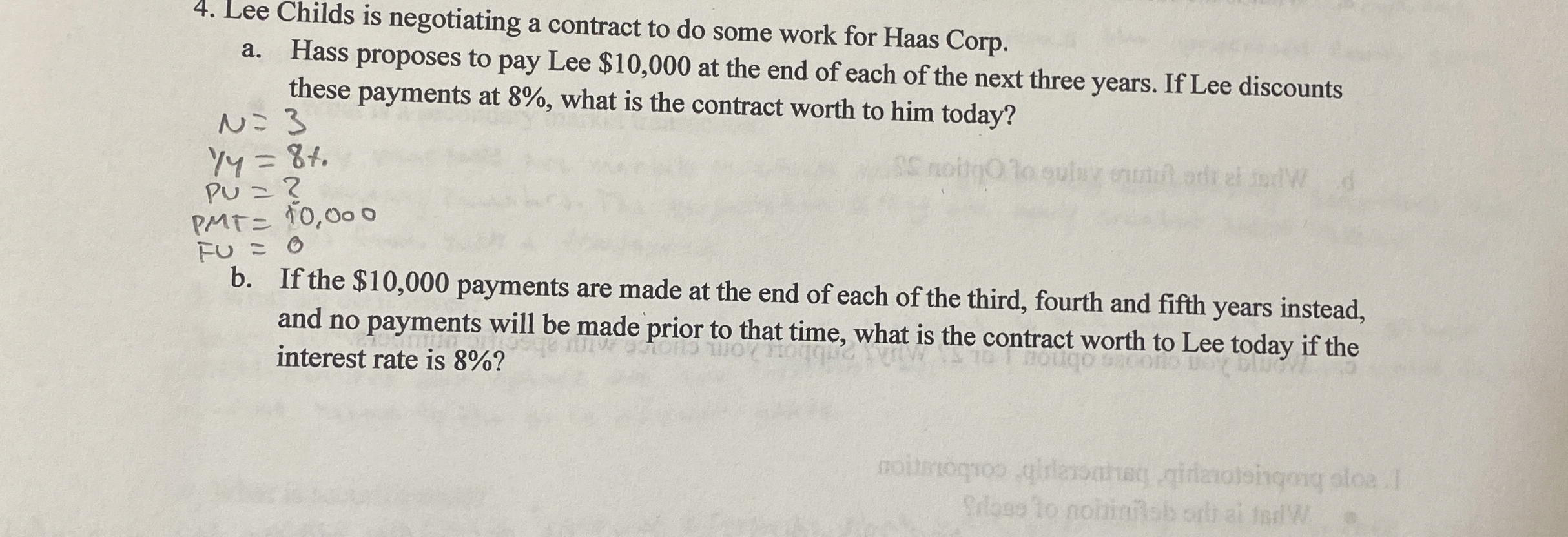 Solved Lee Childs is negotiating a contract to do some work | Chegg.com