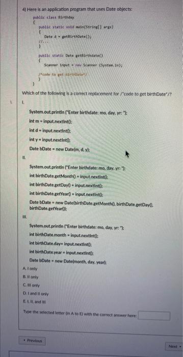 Solved nsider the following Date class declaration: public | Chegg.com