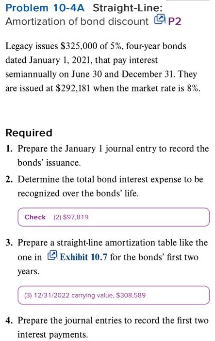 Solved Problem 10−9AB Effective Interest: Amortization of | Chegg.com