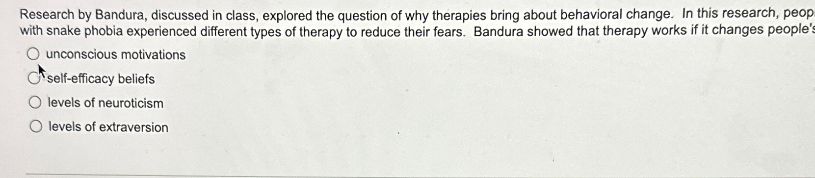 Solved Research by Bandura, discussed in class, explored the | Chegg.com