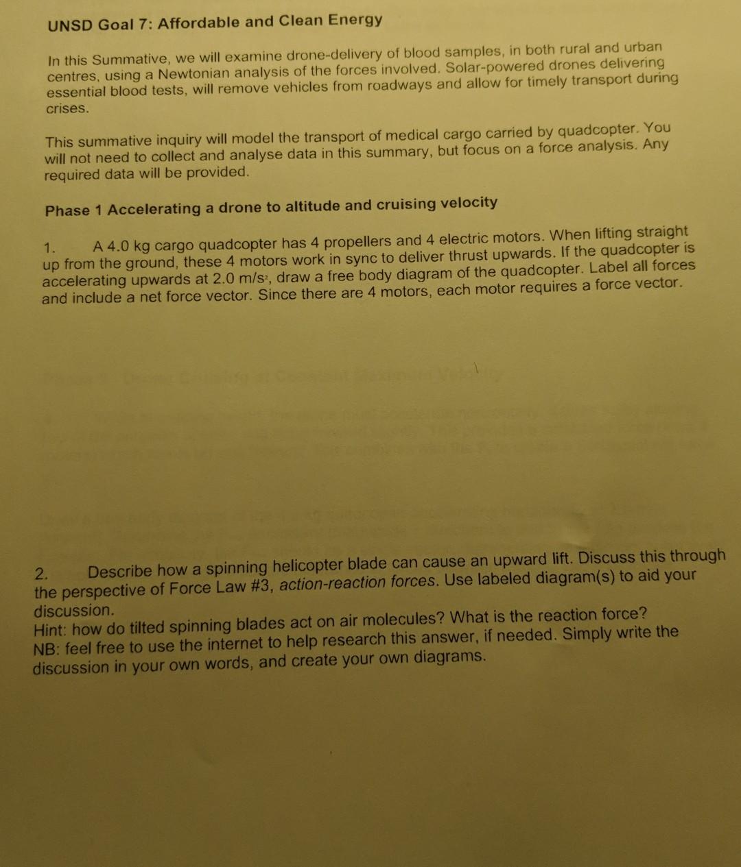 Solved UNSD Goal 7: Affordable and Clean Energy In this | Chegg.com
