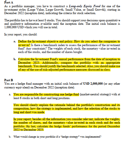 Solved The subject is Asset Management and Hedge Fund.Solve | Chegg.com