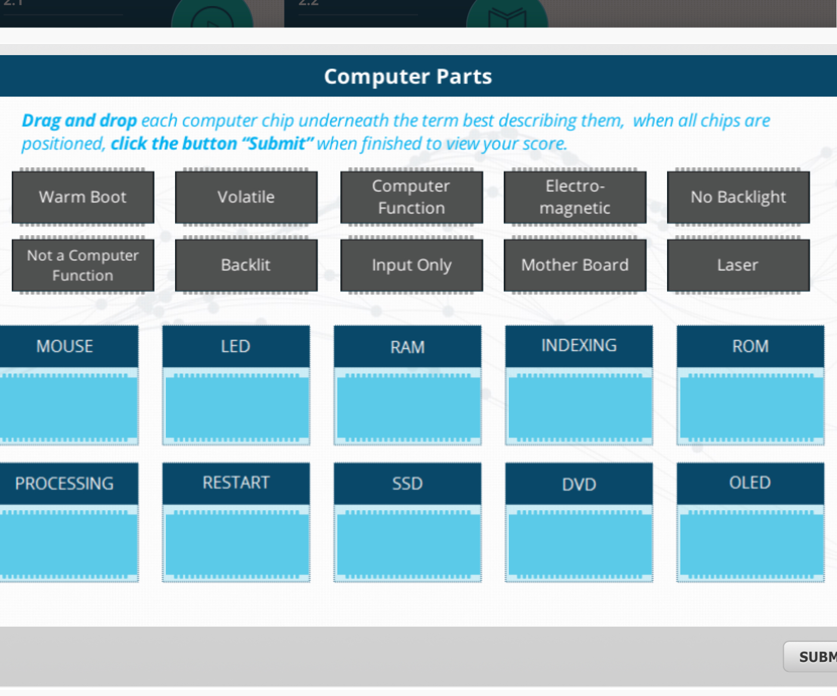 Solved Computer PartsDrag and drop each computer chip | Chegg.com