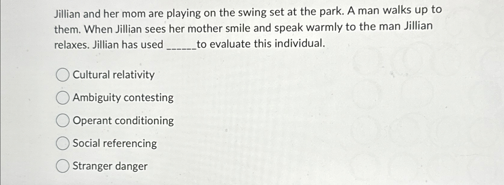 Solved Jillian and her mom are playing on the swing set at | Chegg.com