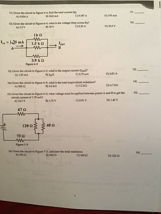 Solved 11 11 Given The Circuit In Figure 6 4 Find The