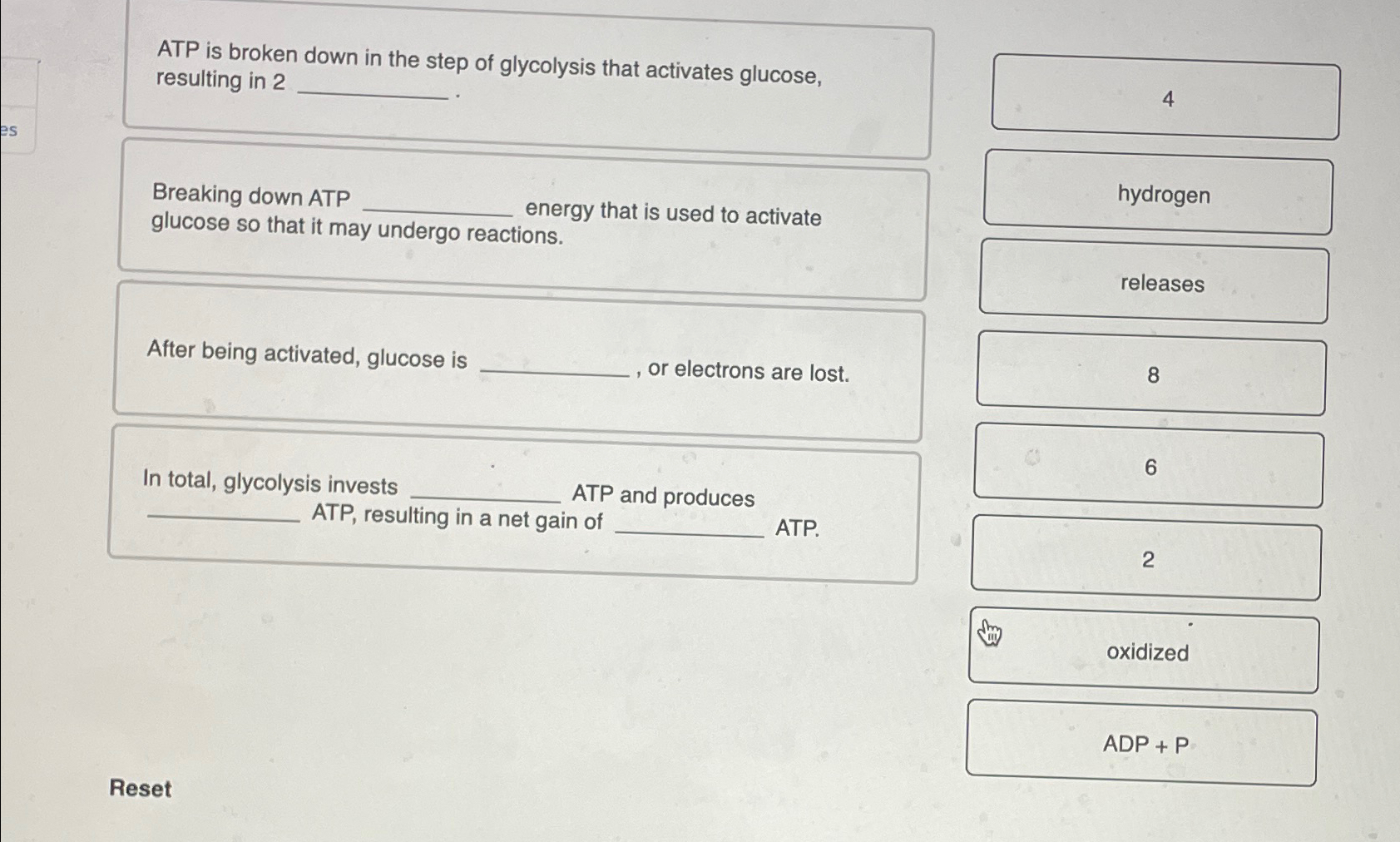 Solved ATP is broken down in the step of glycolysis that | Chegg.com