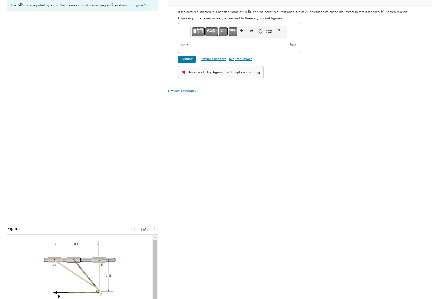 Solved Previous Answers Request Answer× ﻿Incorrect; Try | Chegg.com