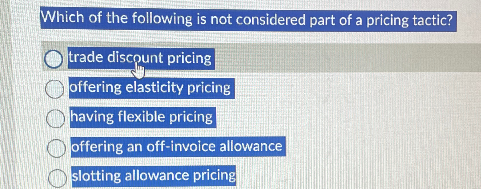 Solved Which of the following is not considered part of a | Chegg.com