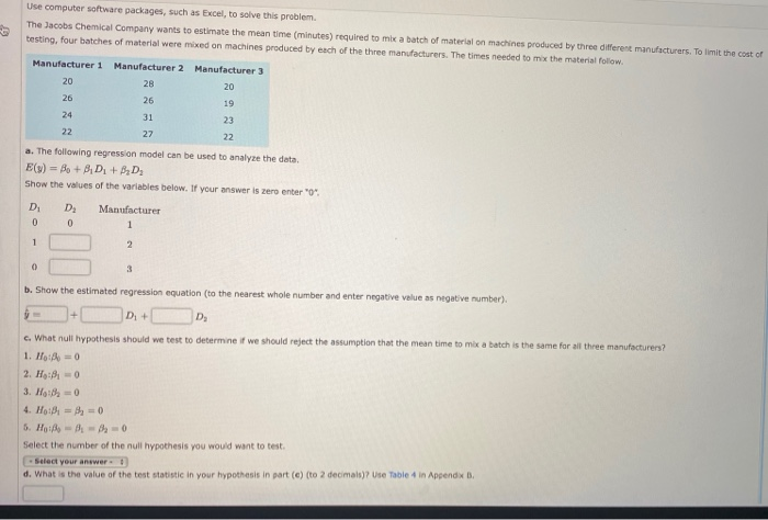 Solved Use computer software packages, such as Excel, to | Chegg.com