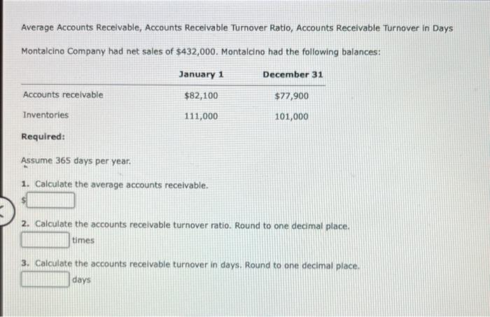 Solved Average Accounts Receivable, Accounts Receivable | Chegg.com Solved Average Accounts Receivable, Accounts Receivable | Chegg.com