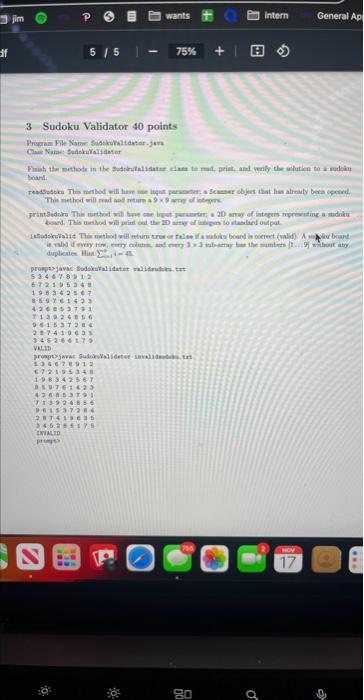 3 Sudoku Validator 40 points Coun Nana: | Chegg.com