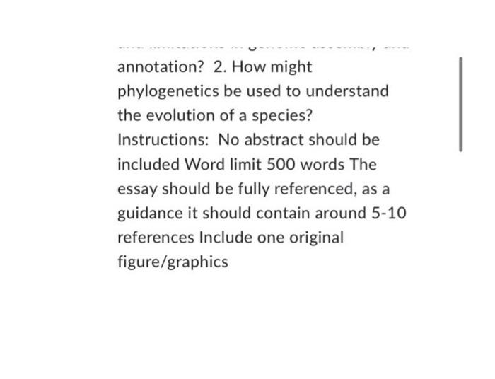 Solved annotation? 2. How might phylogenetics be used to | Chegg.com