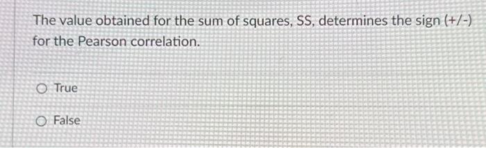 Solved The value obtained for the sum of squares, SS, | Chegg.com