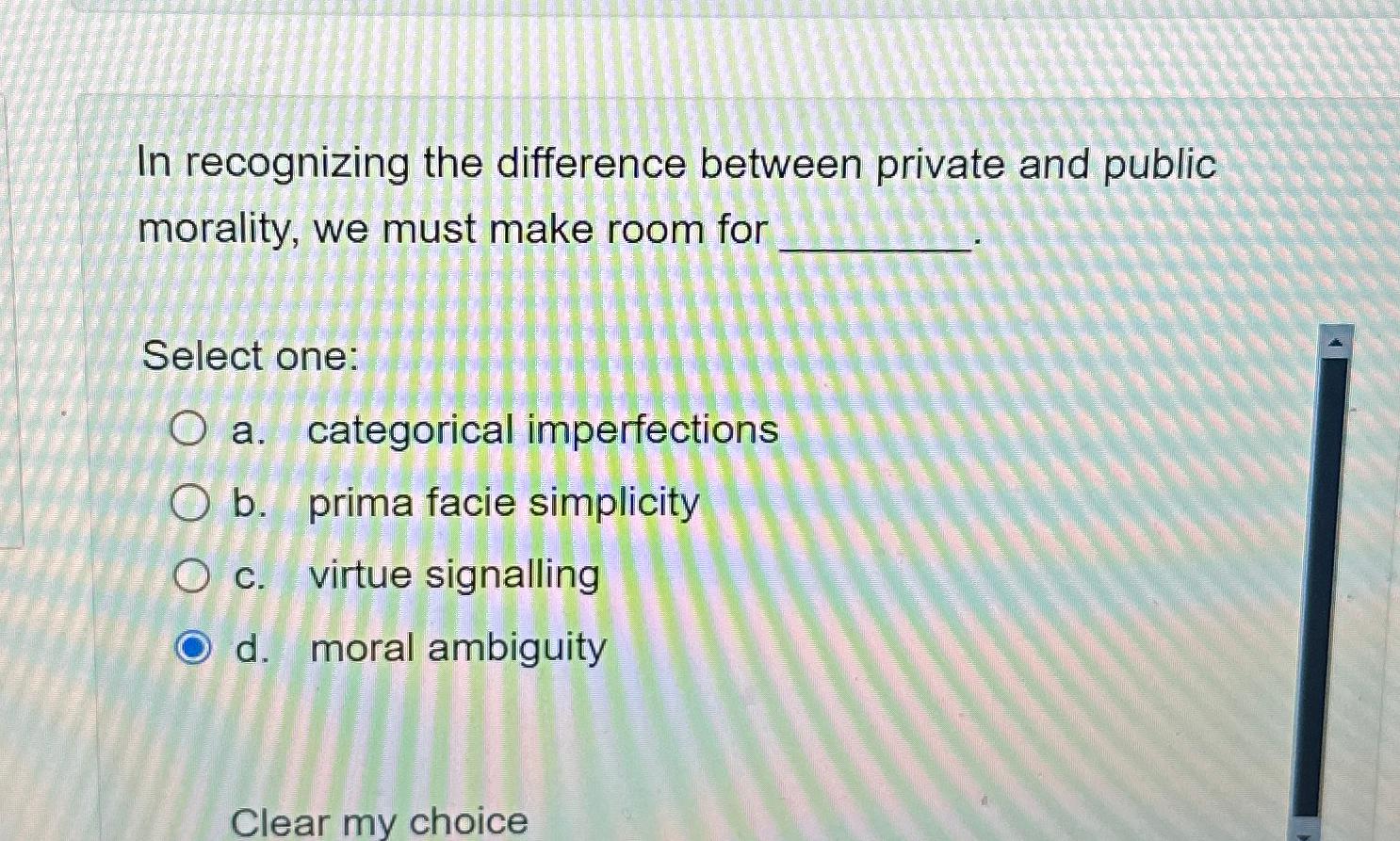Solved In recognizing the difference between private and | Chegg.com